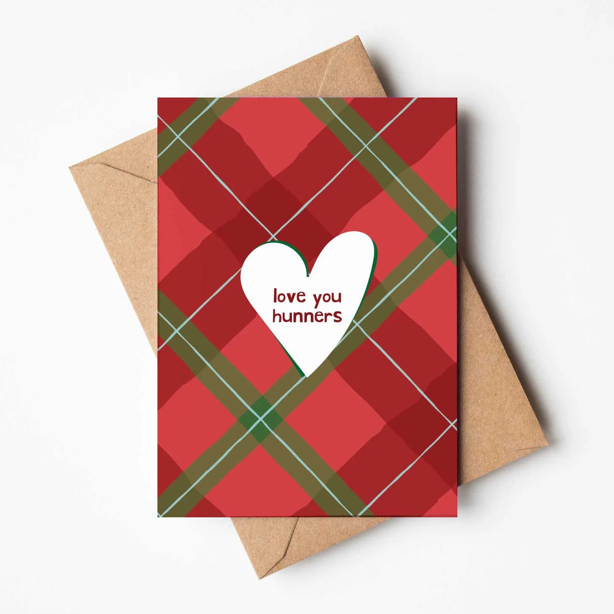 'Love You Hunners' Tartan Inspired Scottish Card by Hiya Pal – The Scot Box